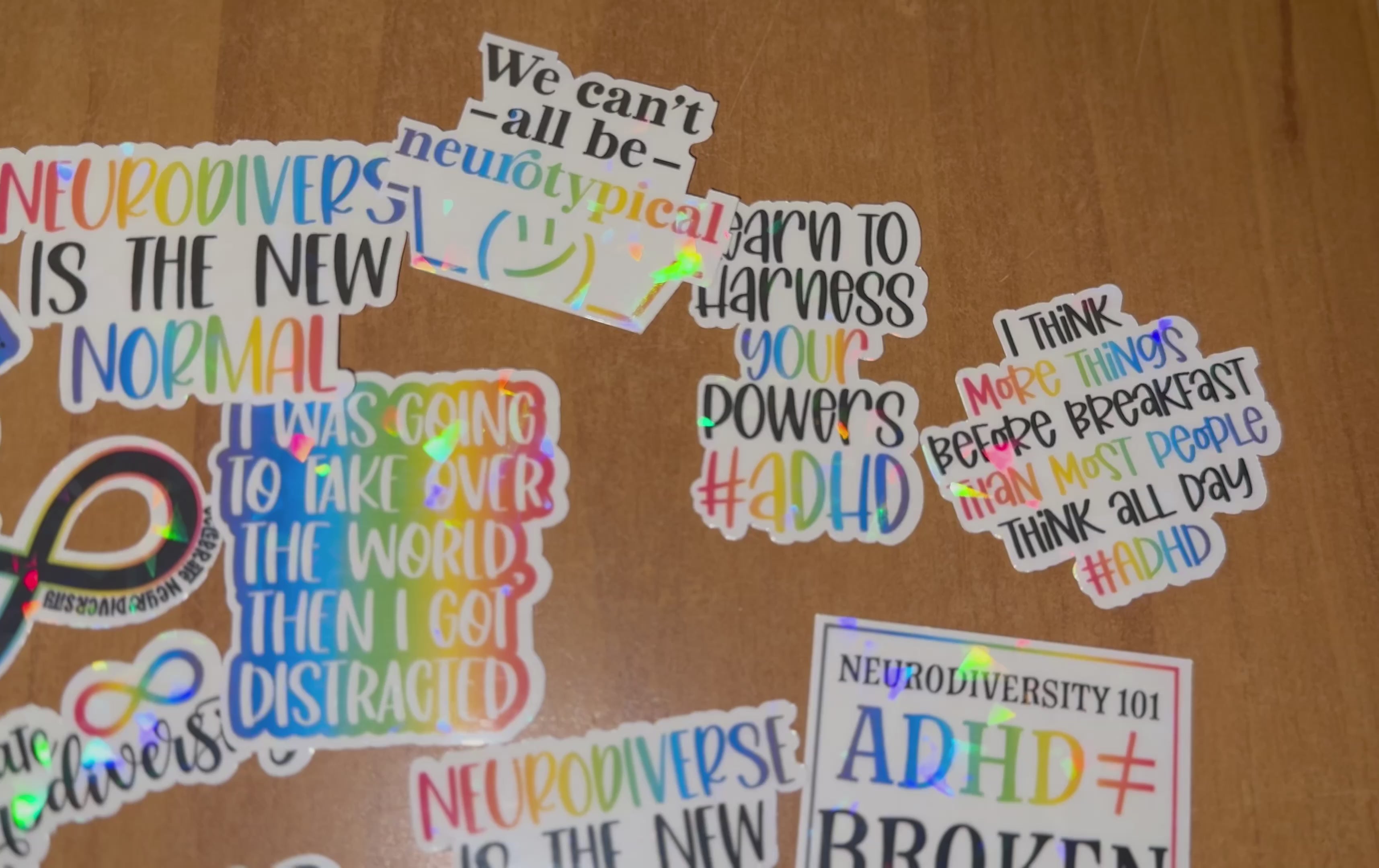 ADHD Assorted Sticker Bundles | Water Proof Stickers| Neurodiverse Gif ...